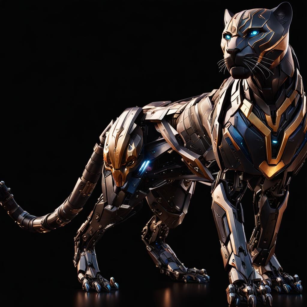 Mech Black Panther - AI Generated Artwork - NightCafe Creator