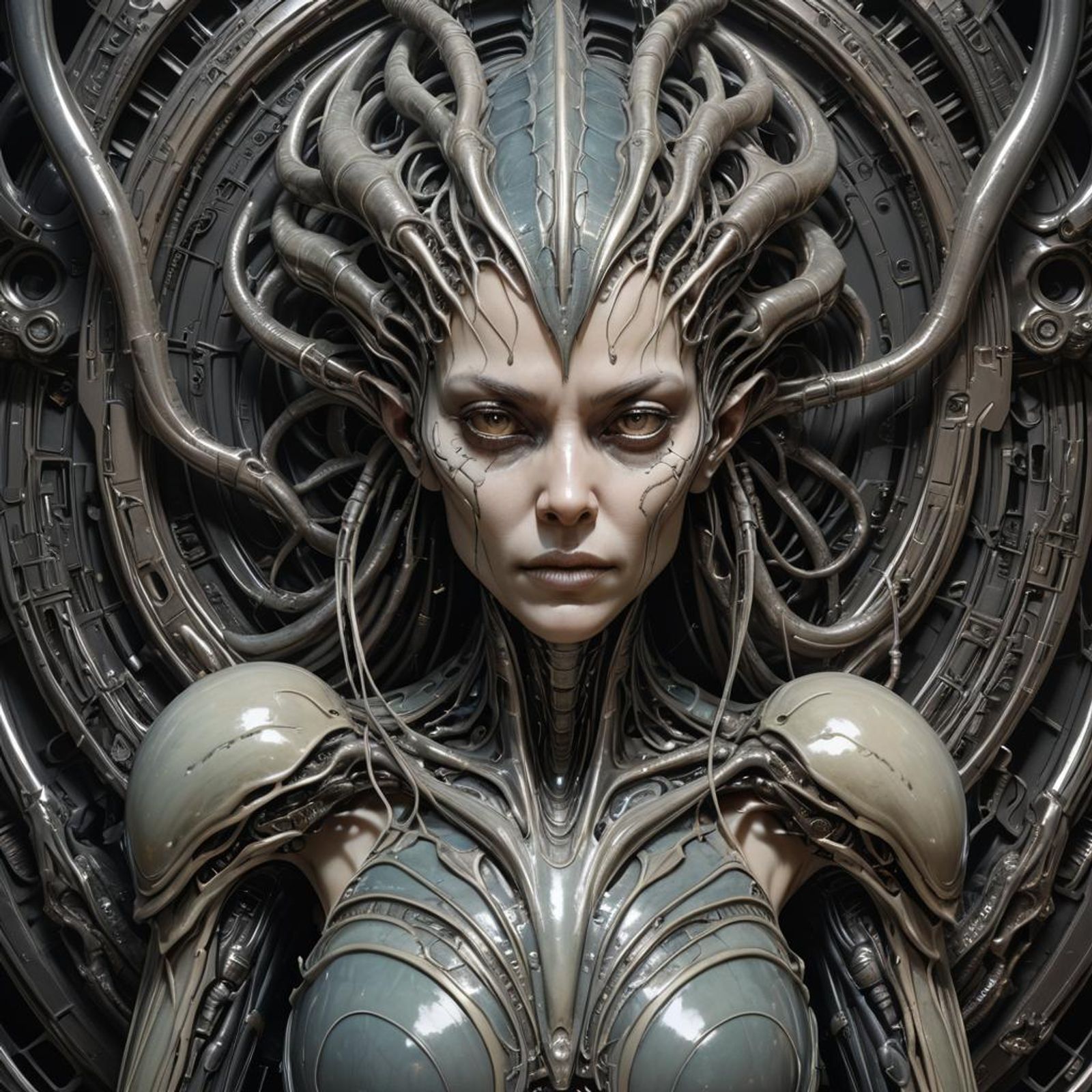 Giger-esque hybrid - AI Generated Artwork - NightCafe Creator