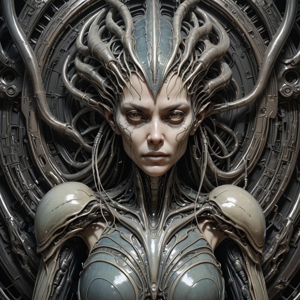 Giger-esque hybrid - AI Generated Artwork - NightCafe Creator