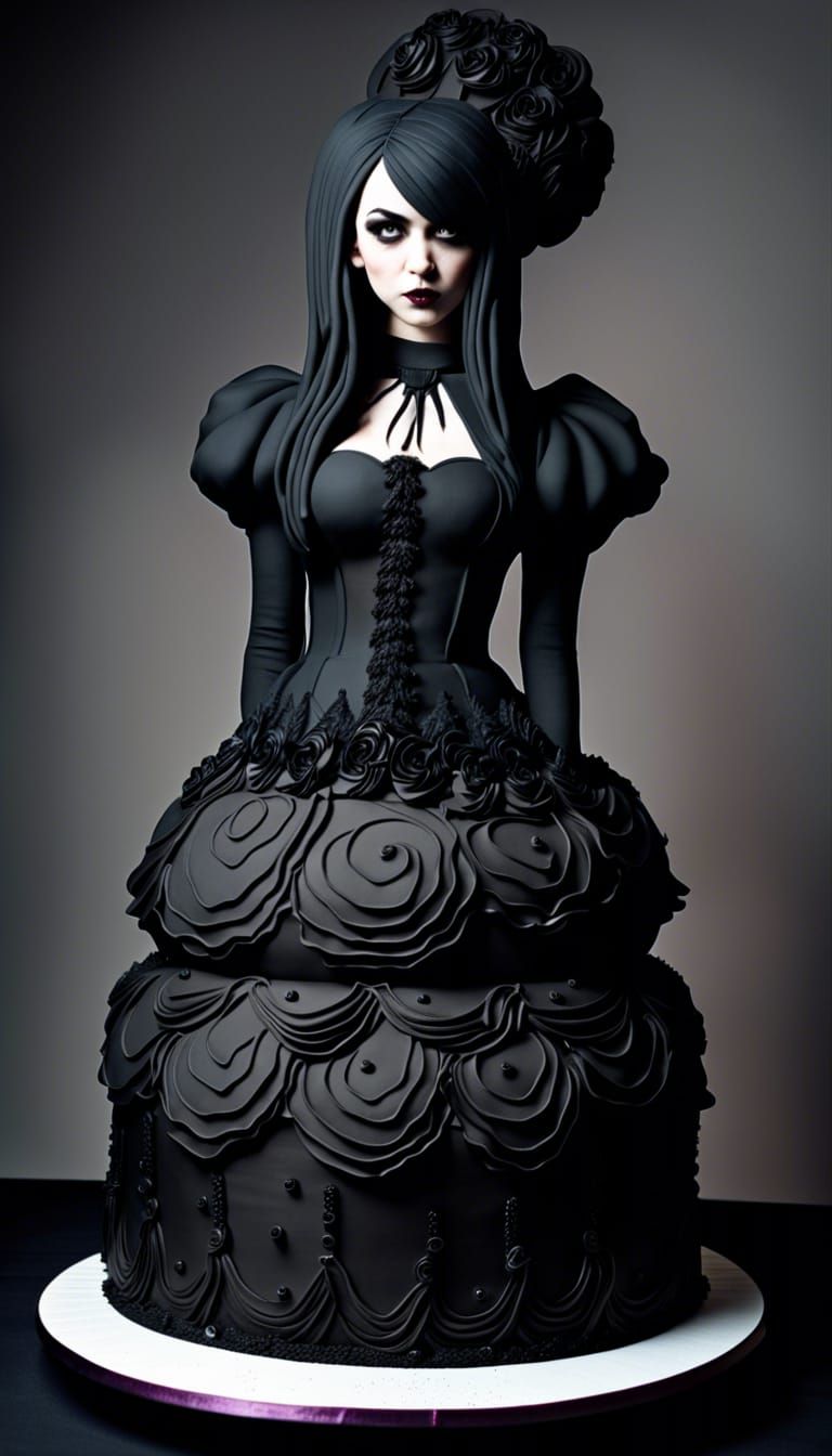True Goth Cake - AI Generated Artwork - NightCafe Creator