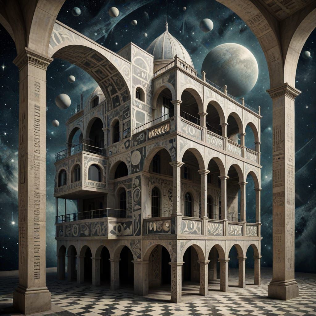 Escher-Inspired Surreal Architecture Defies Geomet... - AI Art