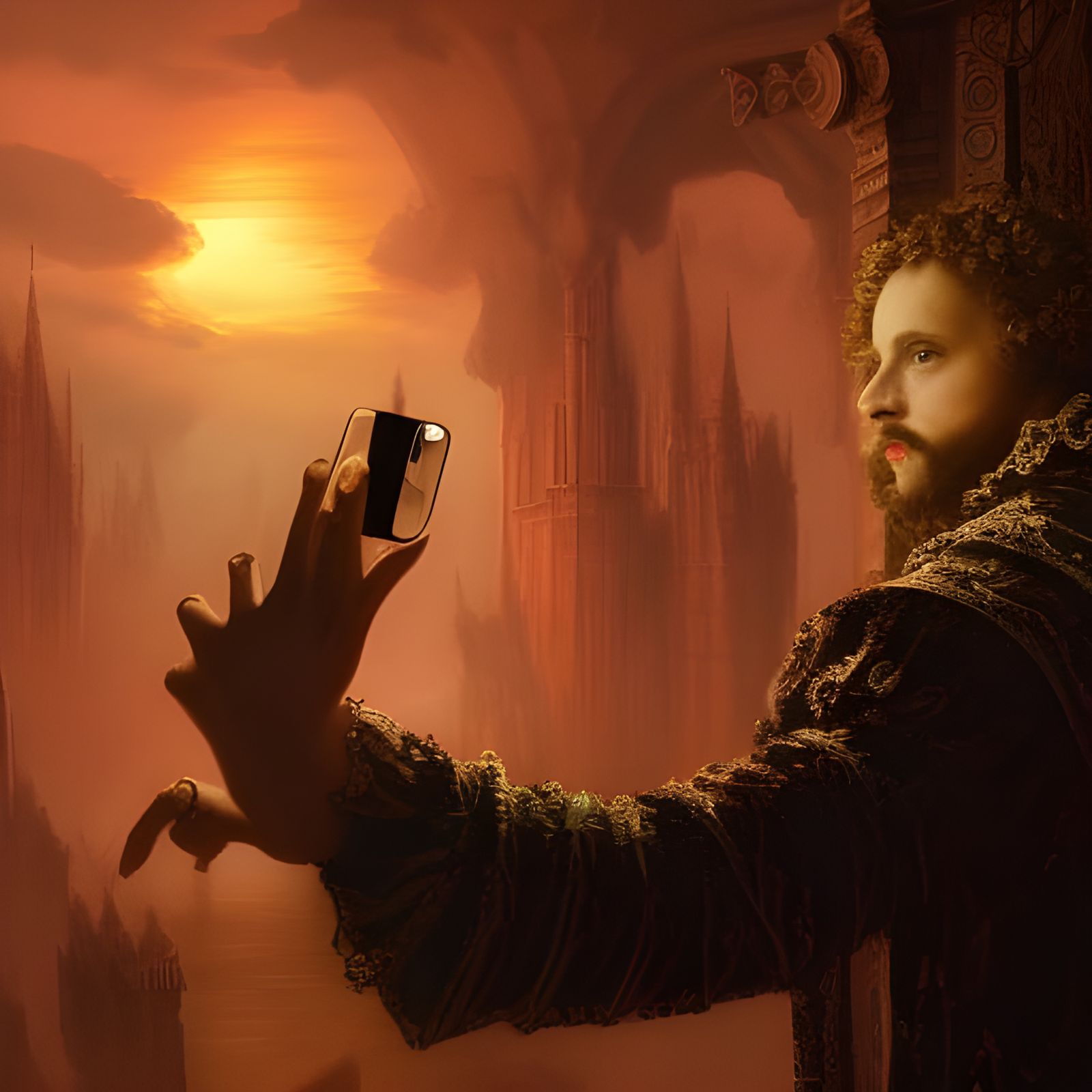 shakespeare takes a selfie - AI Generated Artwork - NightCafe Creator