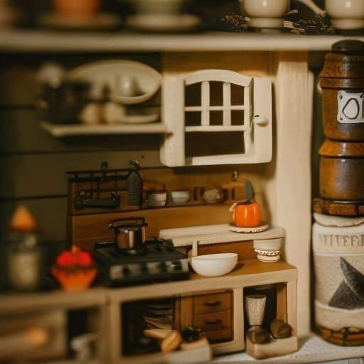 Miniature kitchen - AI Generated Artwork - NightCafe Creator