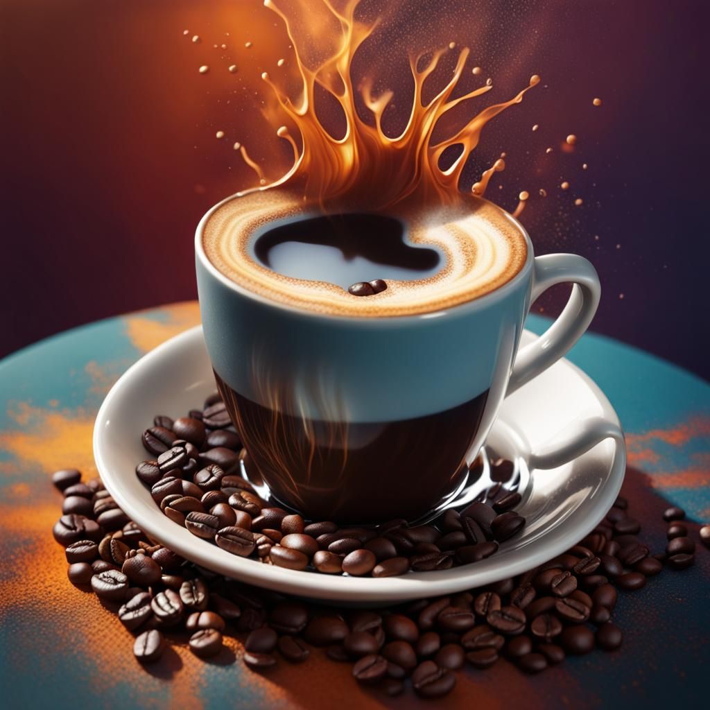 Hello Dark Roast My Old Friend. Coffee - AI Generated Artwork - NightCafe Creator