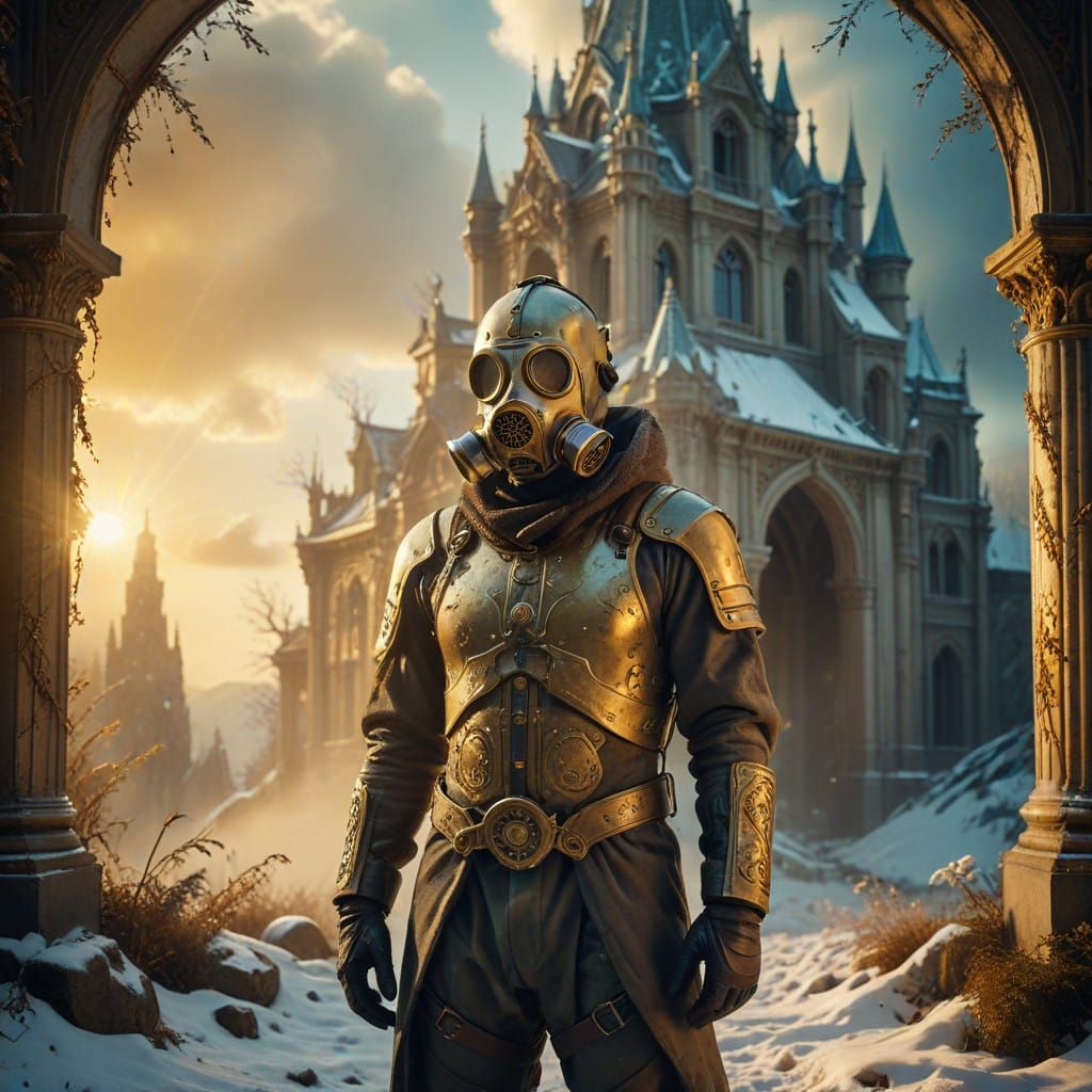 In the heart of a dense and threatening forest, completely covered in ...