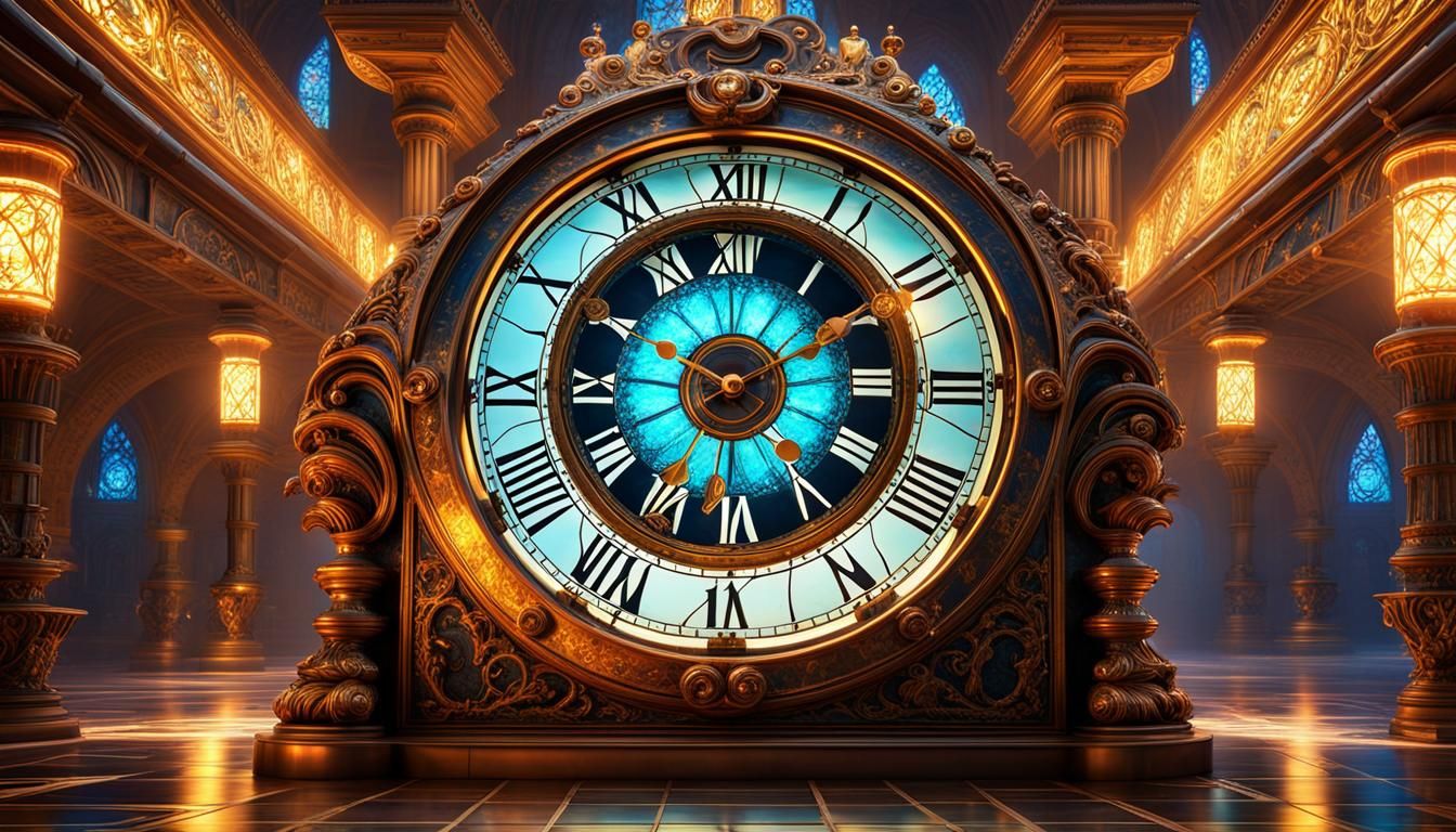 Ancient Clock - AI Generated Artwork - NightCafe Creator