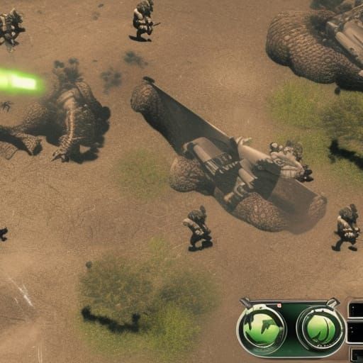 Dinosaur War Izenborg - AI Generated Artwork - NightCafe Creator