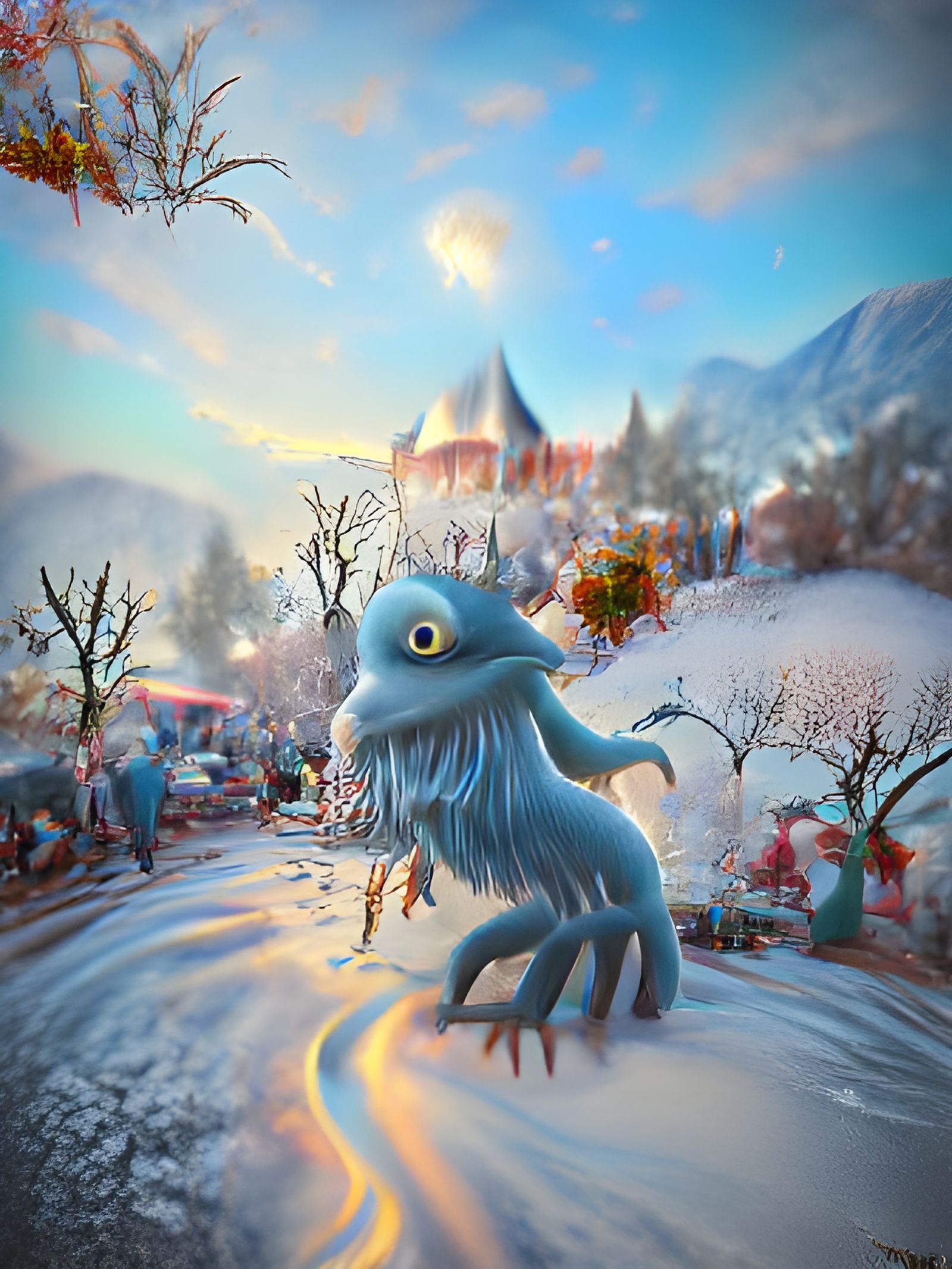 Frost monster - AI Generated Artwork - NightCafe Creator