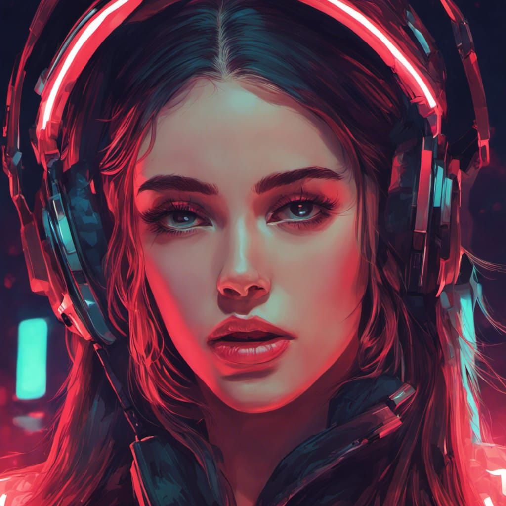 Neon Girl : r/nightcafe