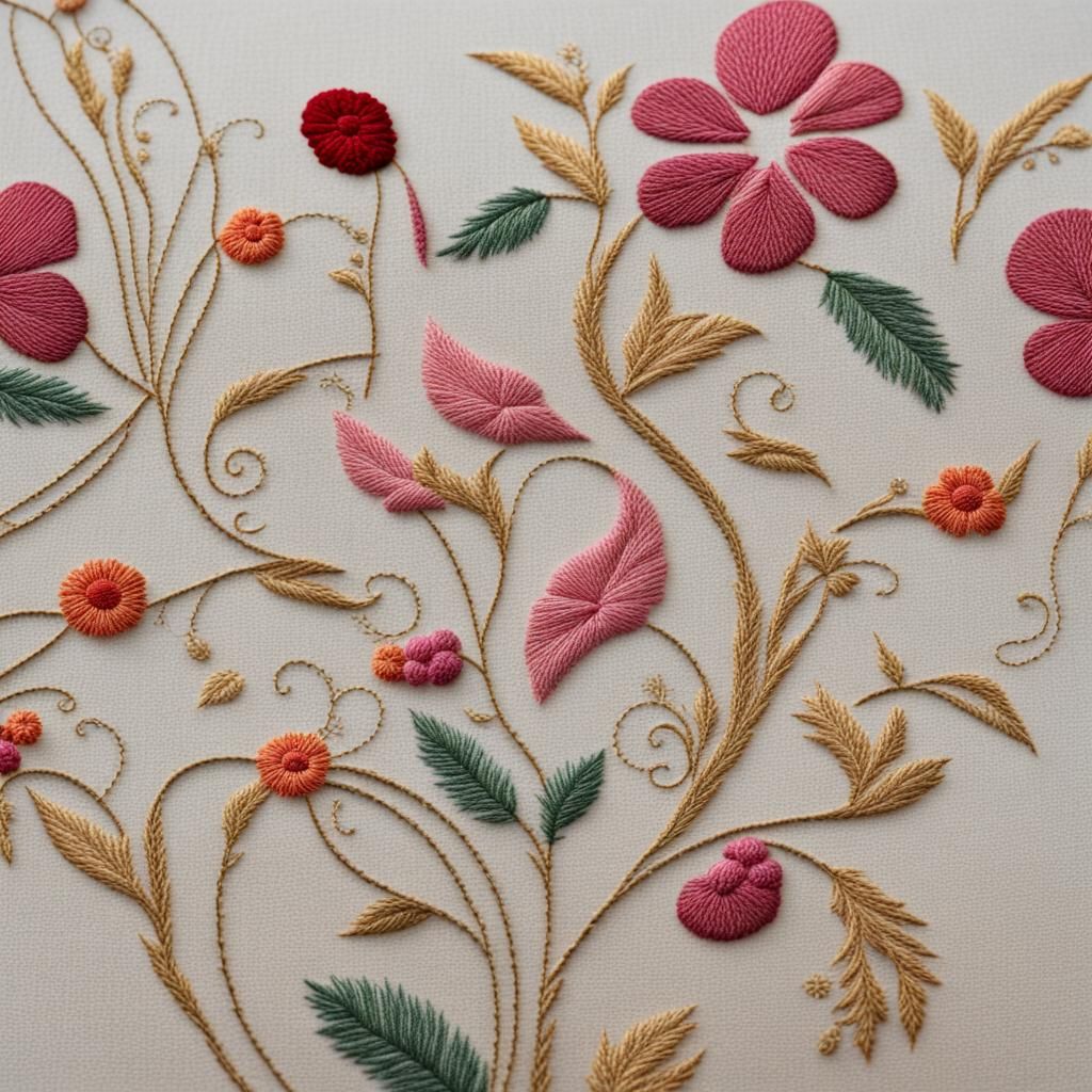 Embroidery - AI Generated Artwork - NightCafe Creator