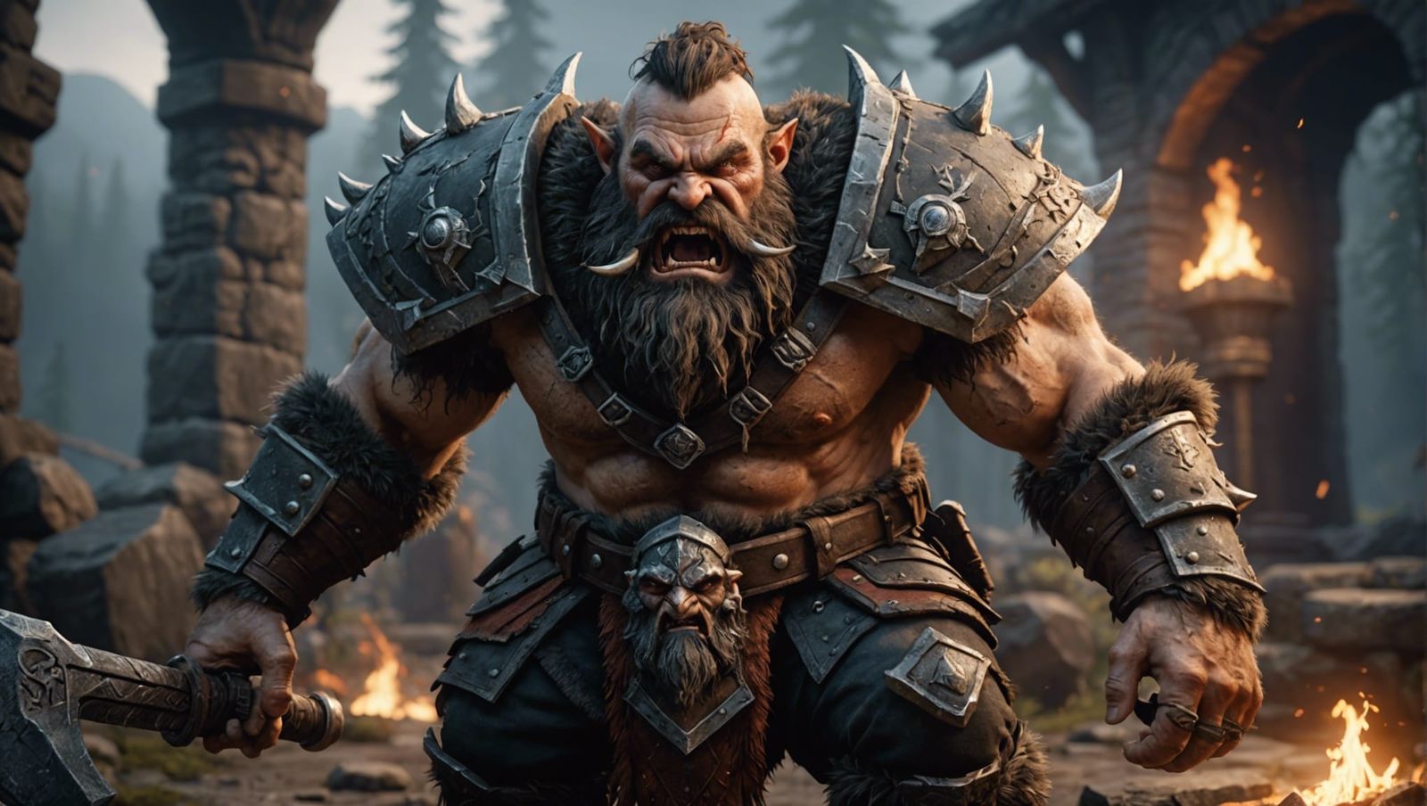 Angry Dwarf Berserker - AI Generated Artwork - NightCafe Creator