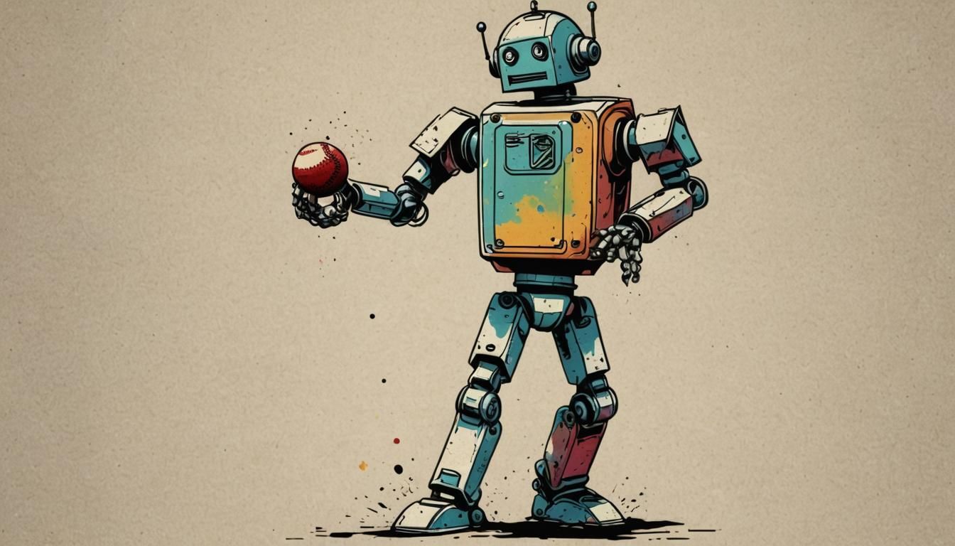 Robot pitcher - AI Generated Artwork - NightCafe Creator