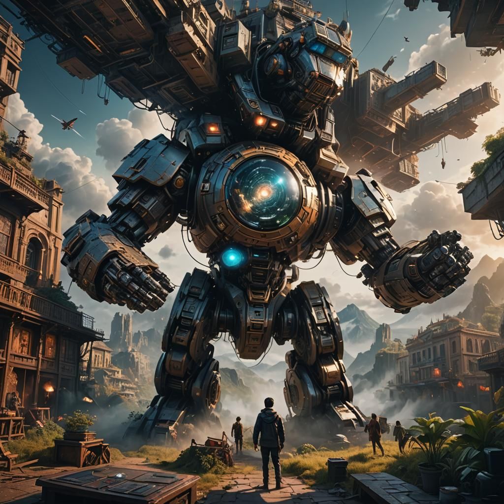 Big bug mech in a small small world - AI Generated Artwork - NightCafe ...