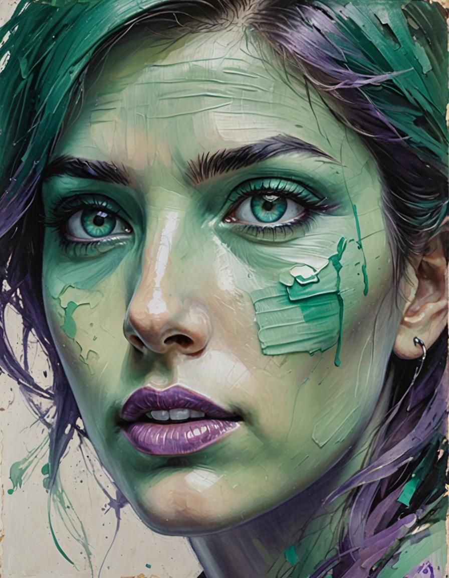 Emerald and purple - AI Generated Artwork - NightCafe Creator