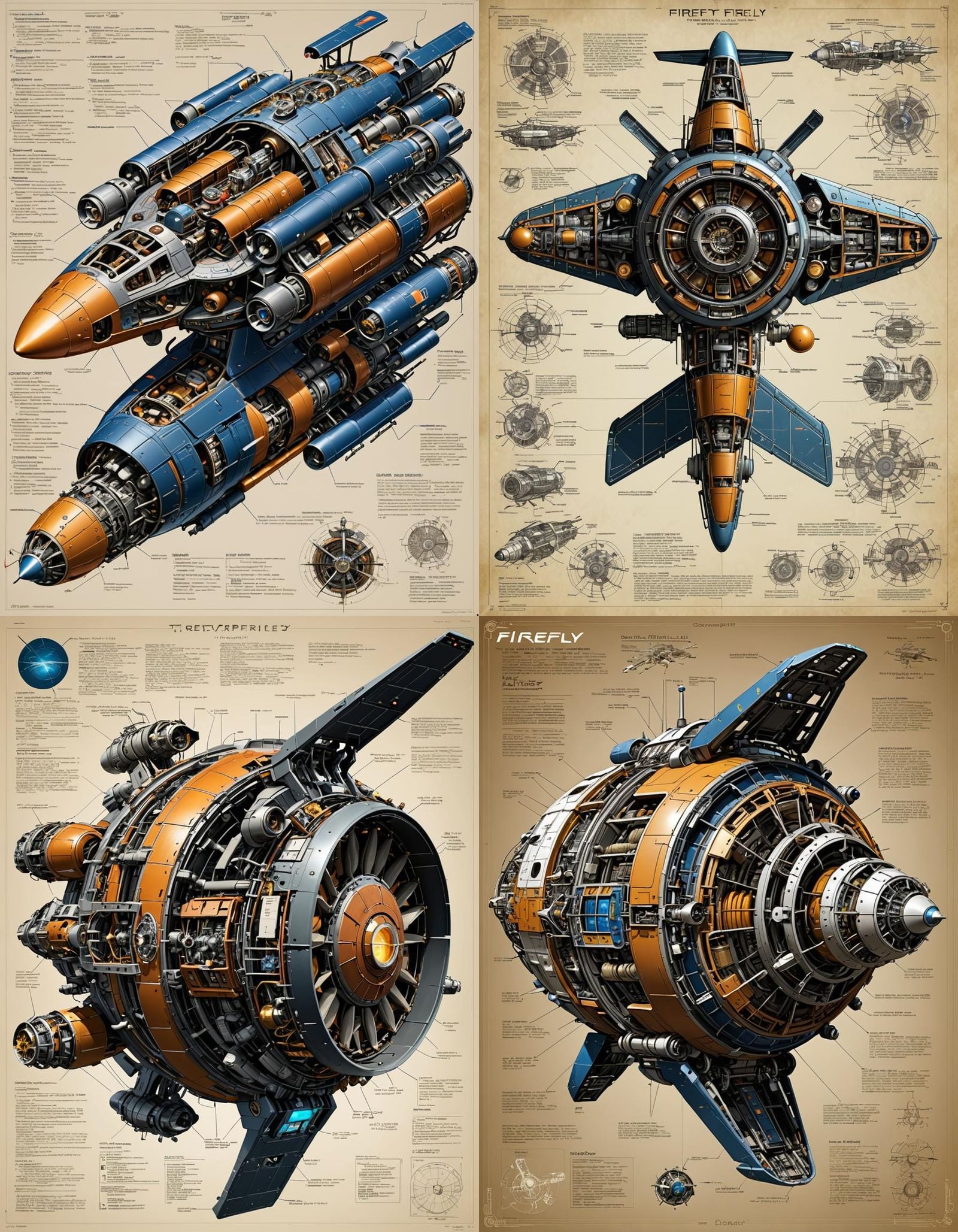 technical illustration of a spacecraft showcasing a cutaway design - AI ...