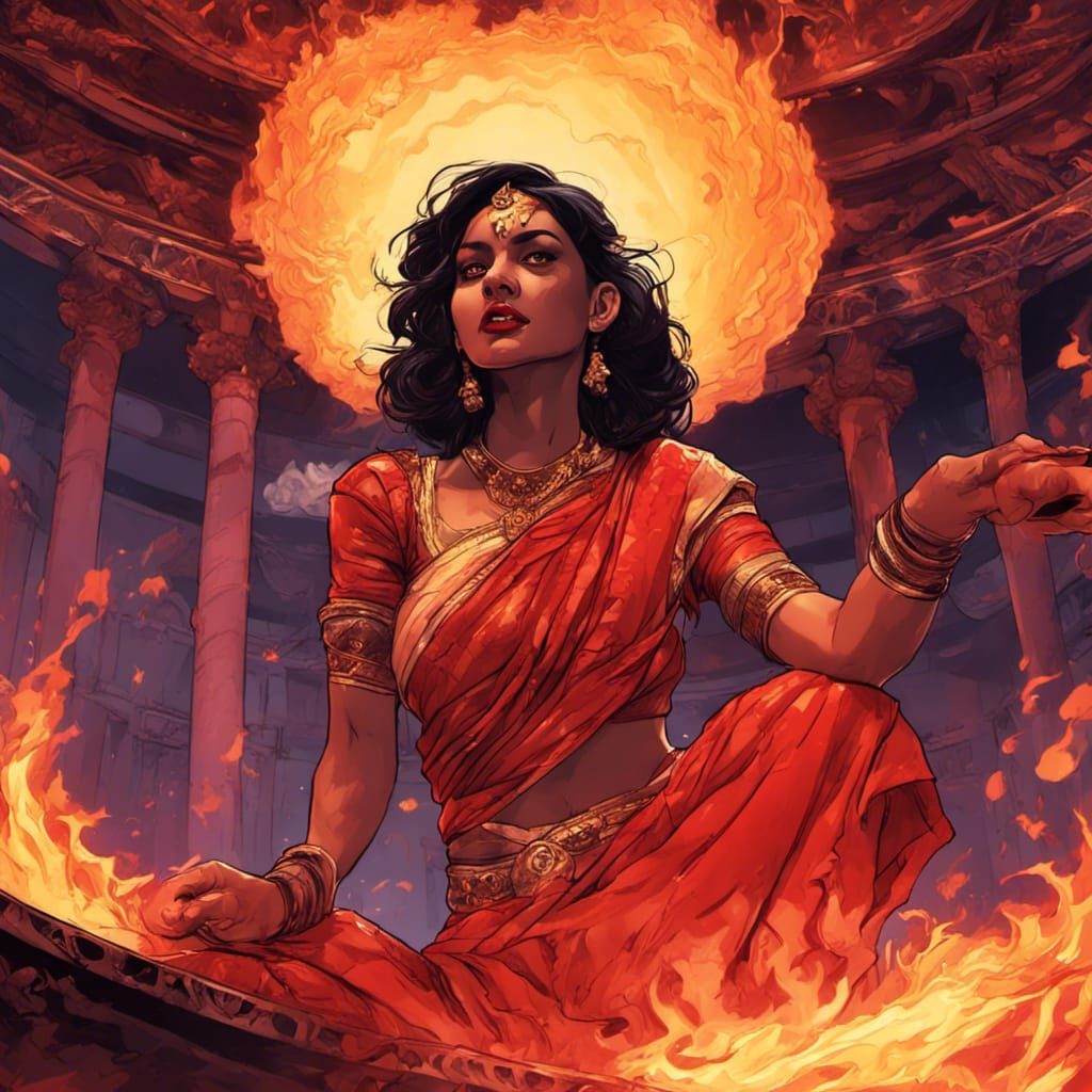 Fire conjurer - AI Generated Artwork - NightCafe Creator