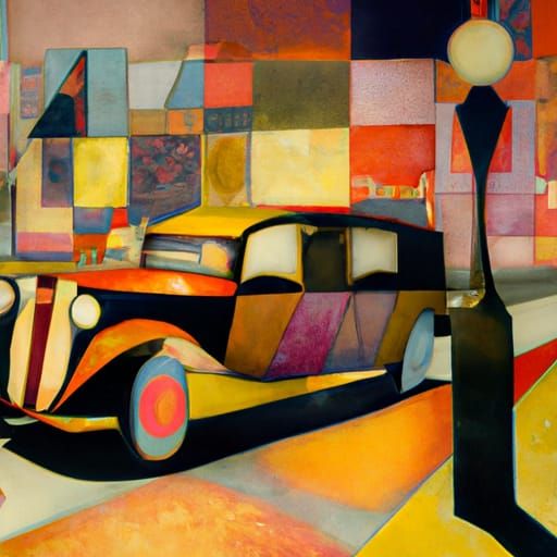 Cars at traffic lightsPablo Picasso Max Ernst Kandinsky contrasting ...
