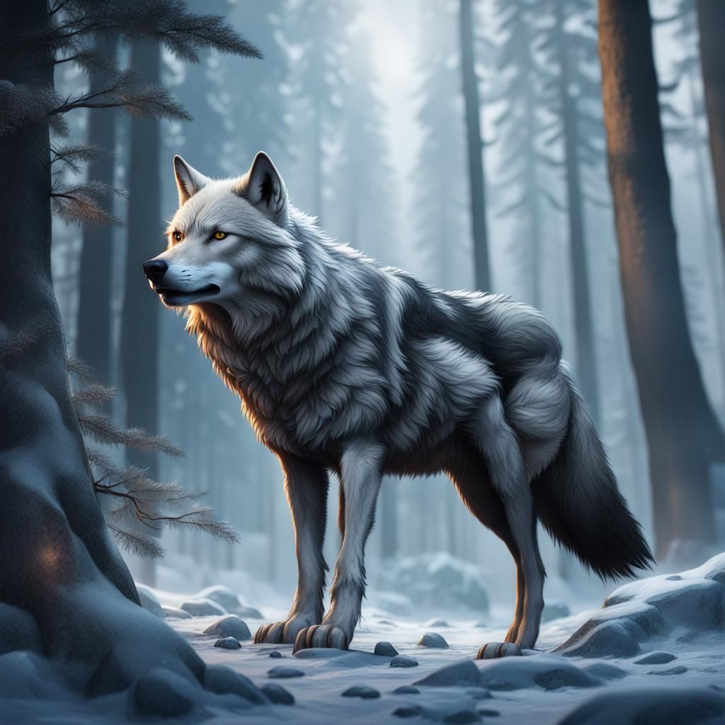 Wolf - AI Generated Artwork - NightCafe Creator