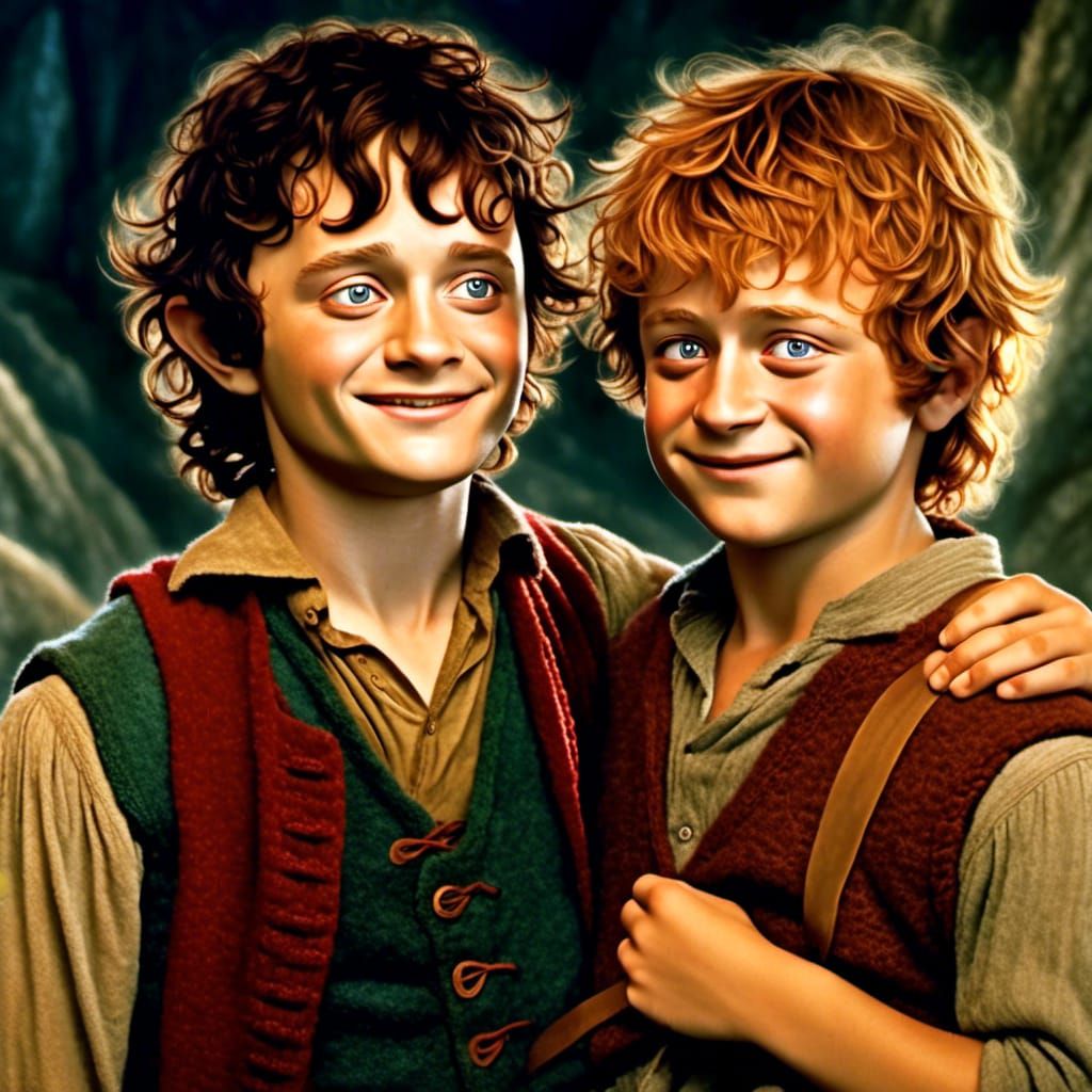 Frodo and Samwise - soulmates forever - AI Generated Artwork ...