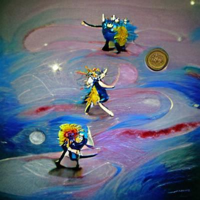dancing queen on Neptune - AI Generated Artwork - NightCafe Creator