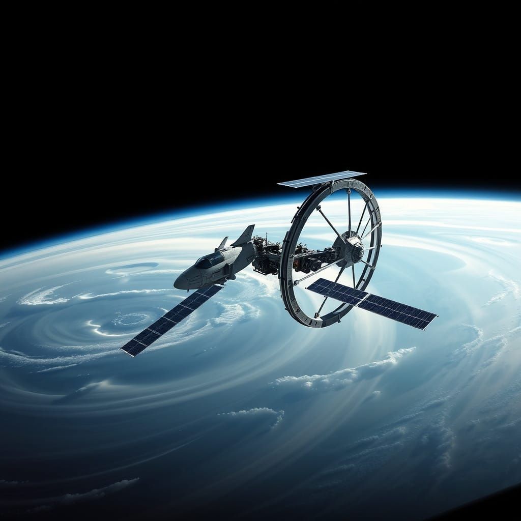 Venus Mission Relay Platform - Futuristic Space Relay Platfo...