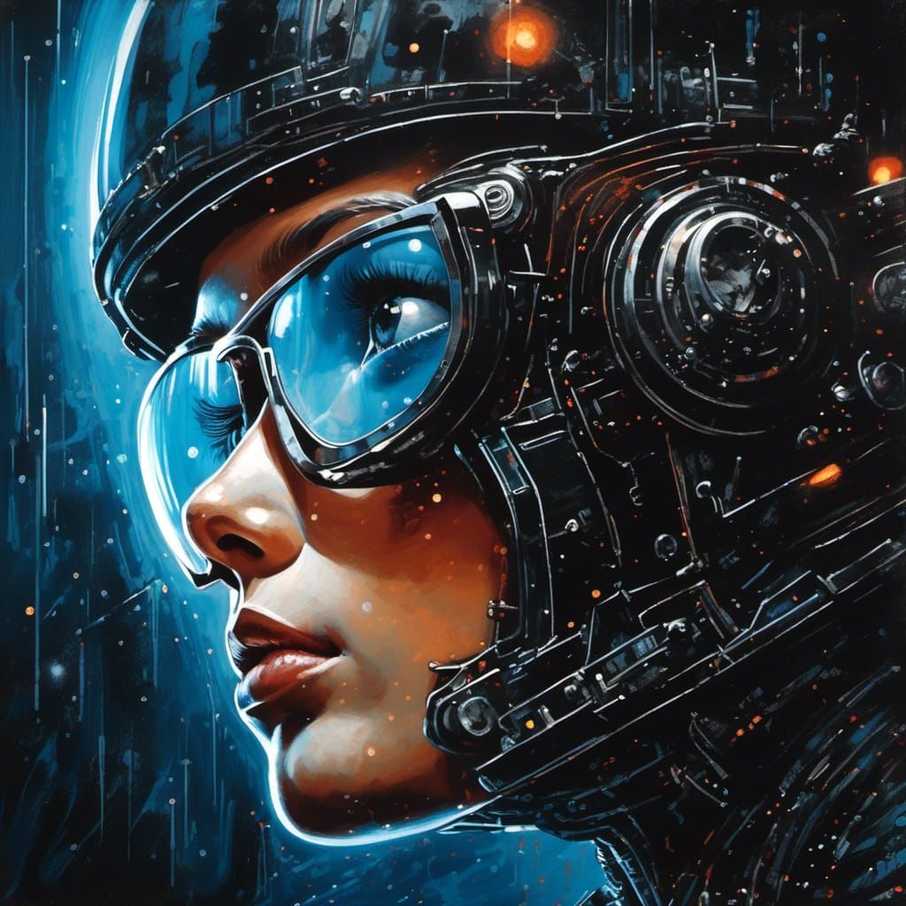 Retro Futurism Portrait - AI Generated Artwork - NightCafe Creator