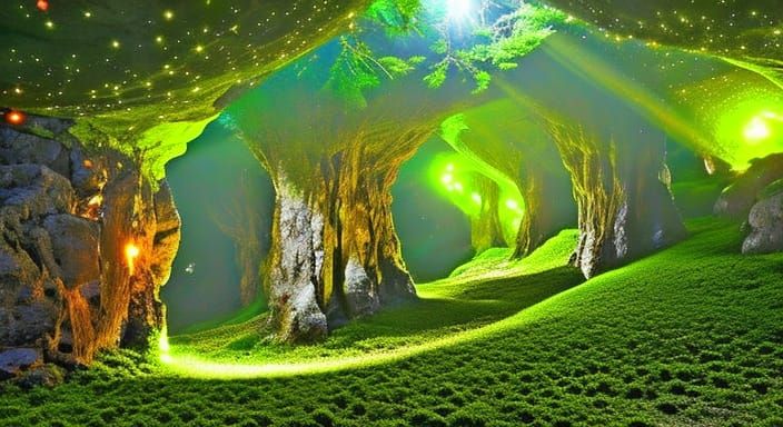 Magical Orb Forest - AI Generated Artwork - NightCafe Creator