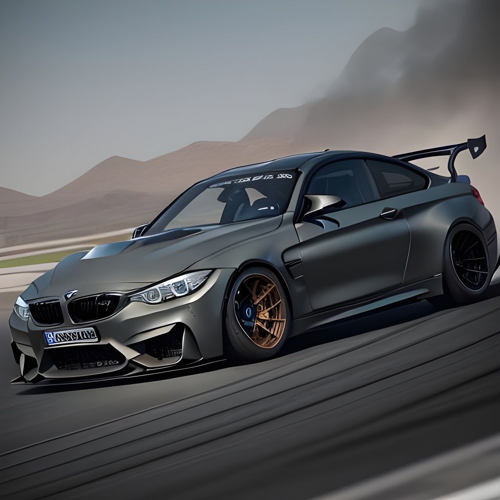 bmw m4 gts drifting - AI Generated Artwork - NightCafe Creator