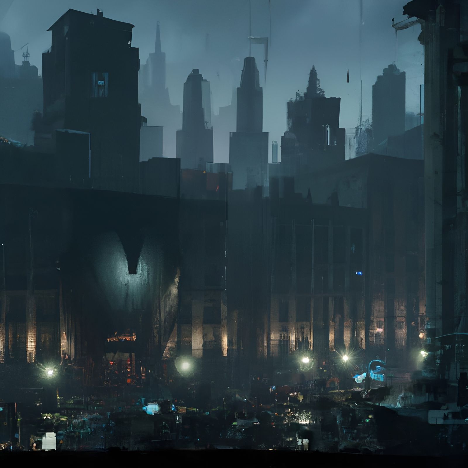 Gotham City 4 - AI Generated Artwork - NightCafe Creator