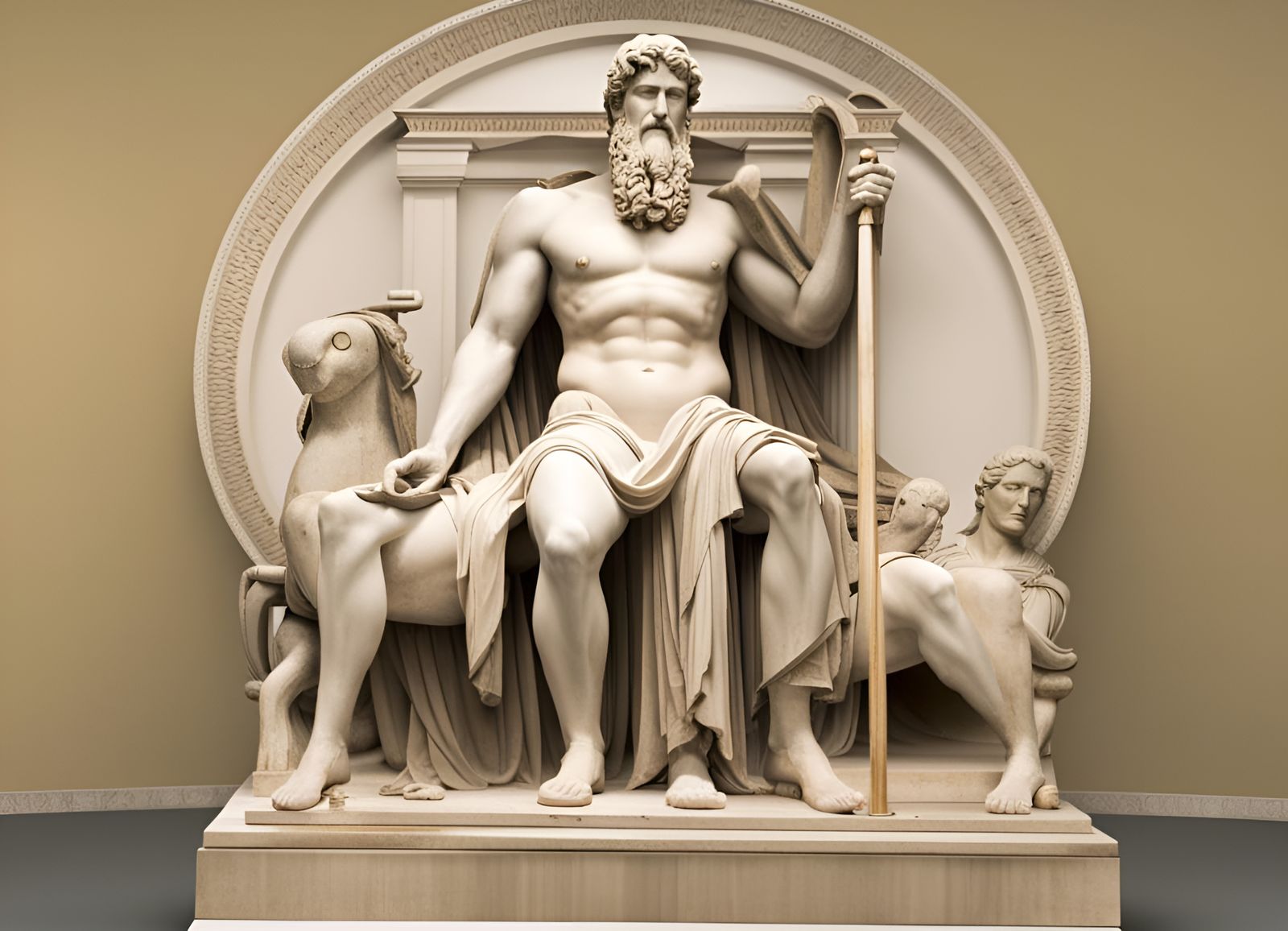 Statue of Zeus at Olympia ancient sculpture - AI Generated Artwork - NightCafe Creator