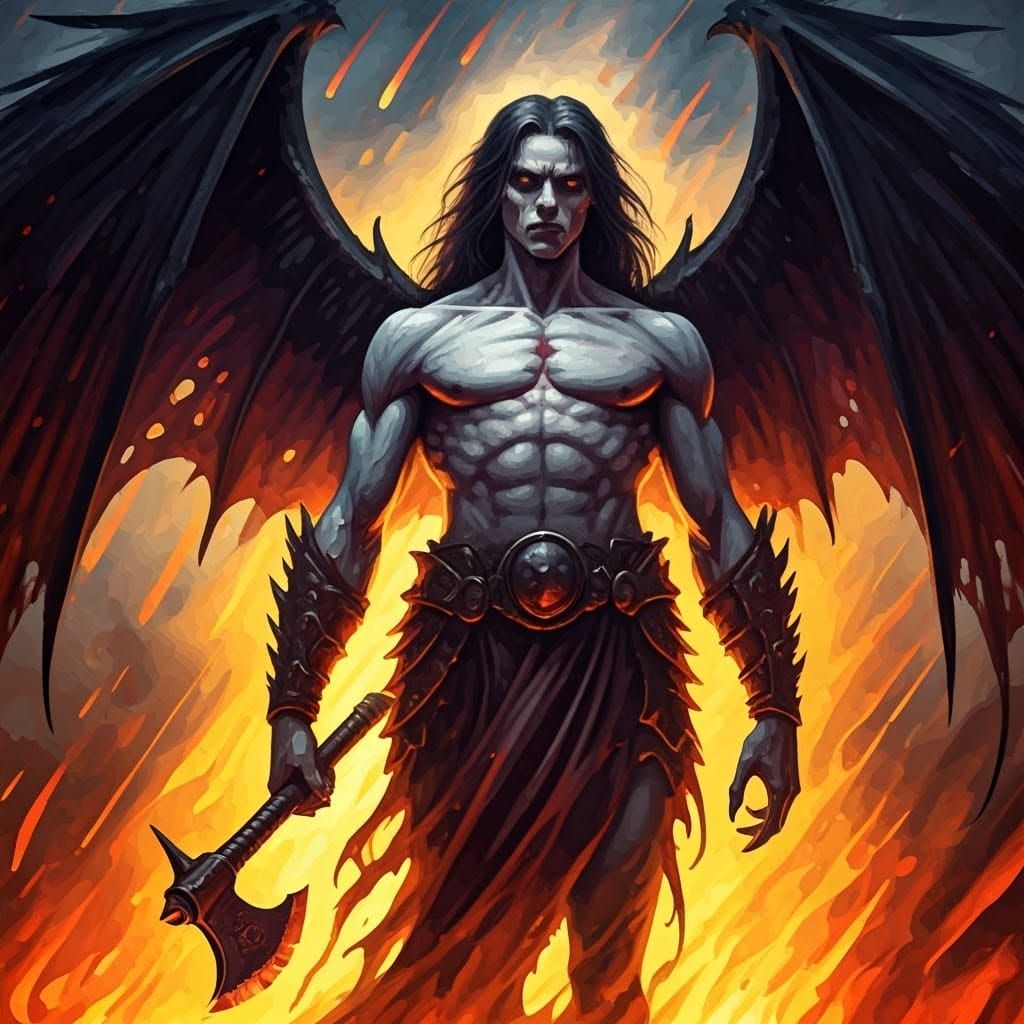 Fallen and Furious - Ethereal Fiend in Fiery Tempest