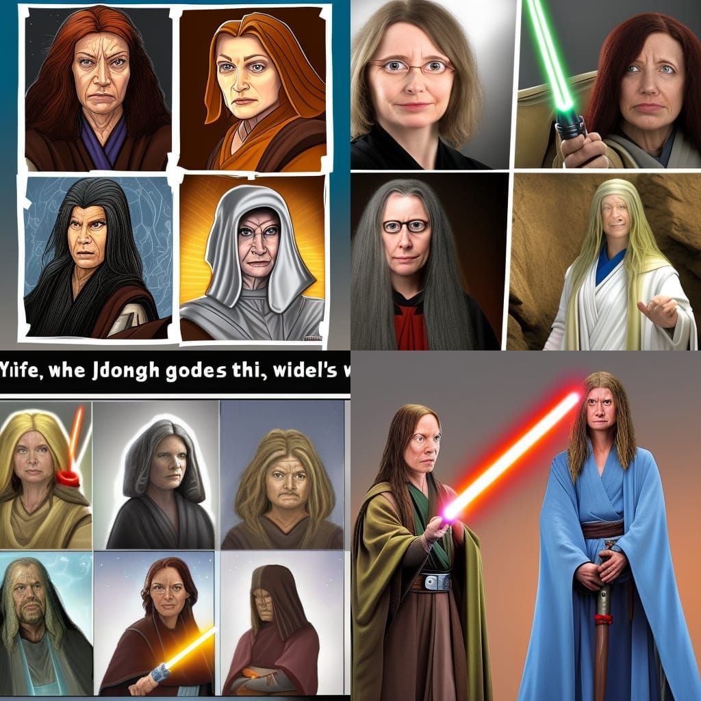 many cynical jedi masters - AI Generated Artwork - NightCafe Creator