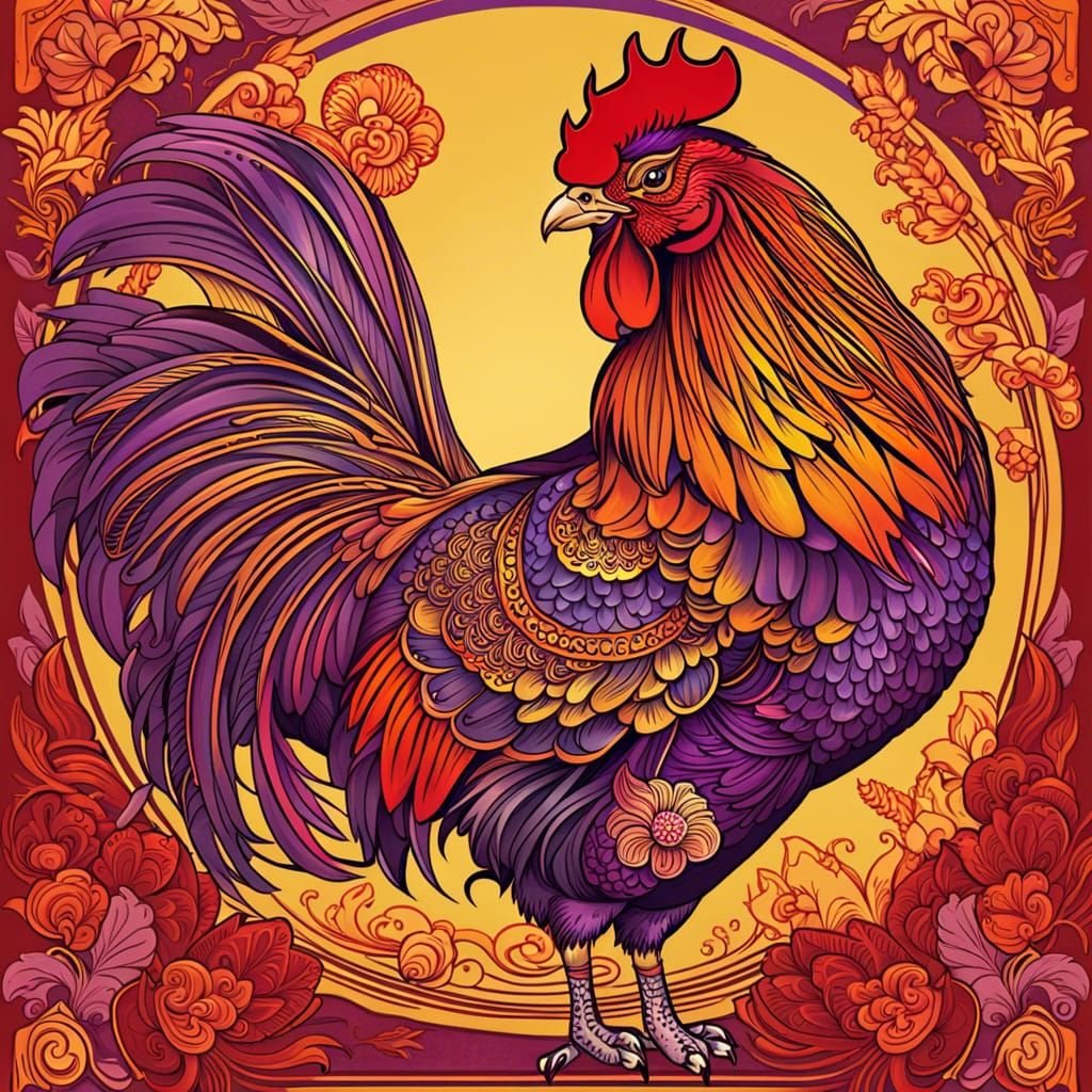 Year of the rooster - AI Generated Artwork - NightCafe Creator