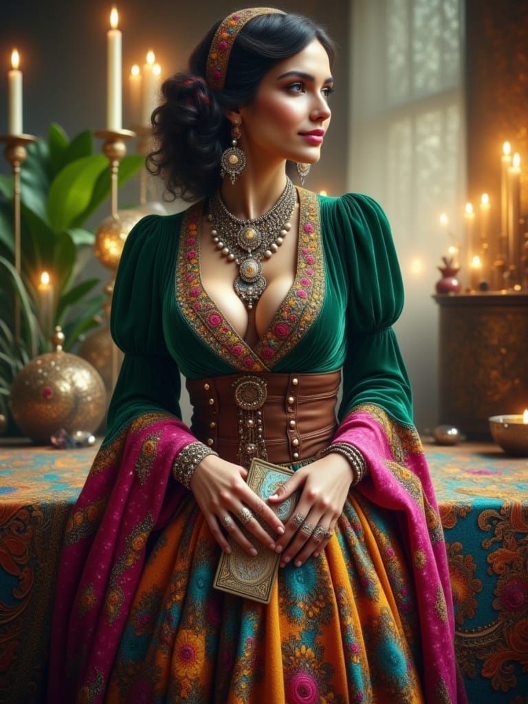 Gypsy fortune-teller - Enigmatic Gypsy Woman in Traditional ...