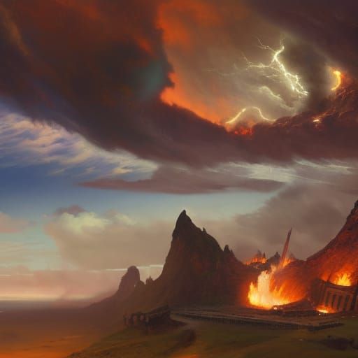 When the world comes crumbling down - AI Generated Artwork - NightCafe ...