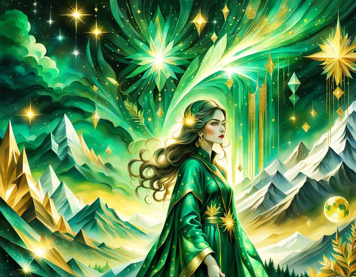 Emerald Landscape 2 - AI Generated Artwork - NightCafe Creator