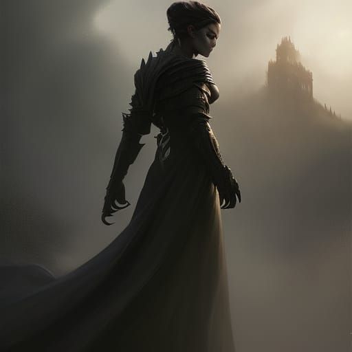 Scary shadow lady - AI Generated Artwork - NightCafe Creator