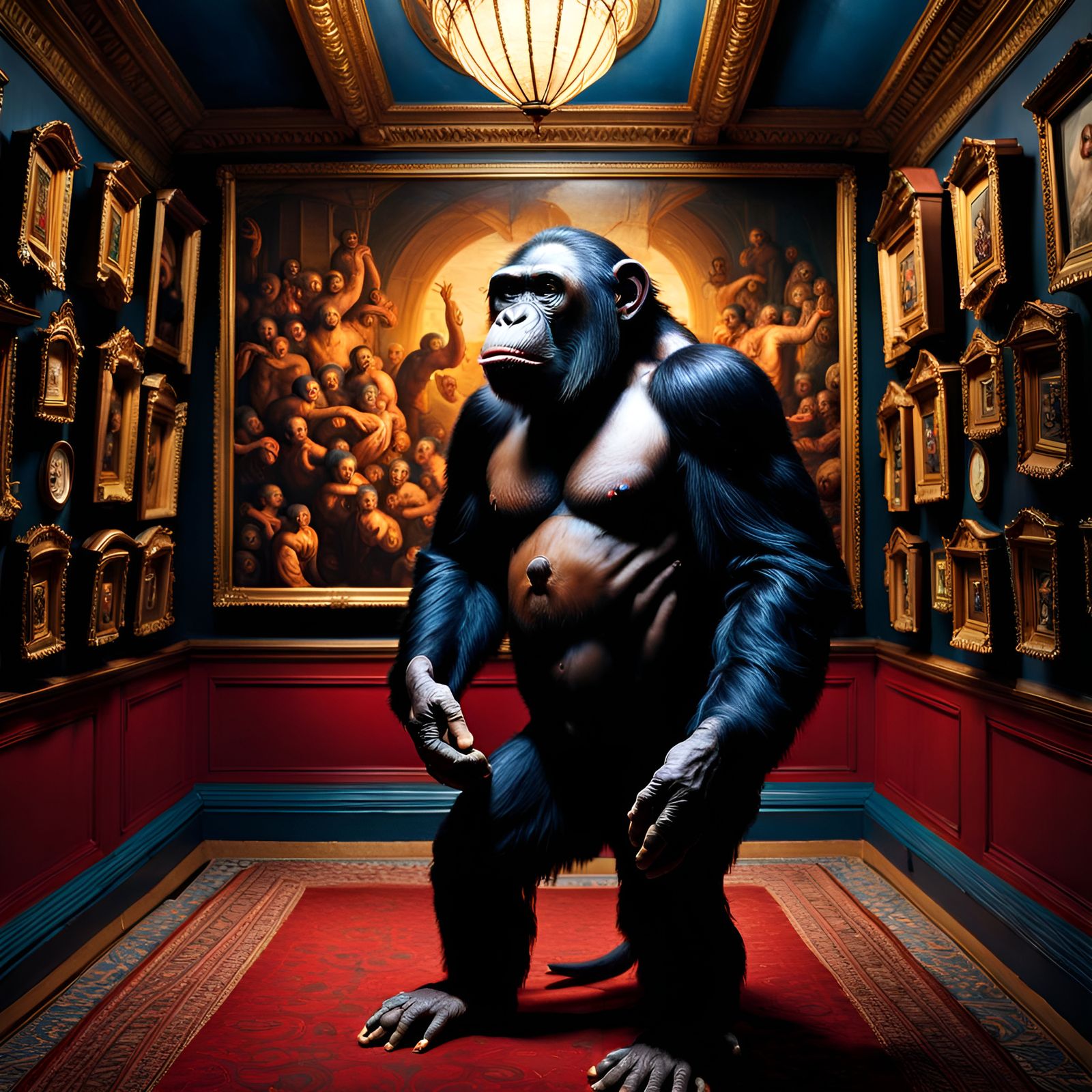 Chimps - revisited - AI Generated Artwork - NightCafe Creator