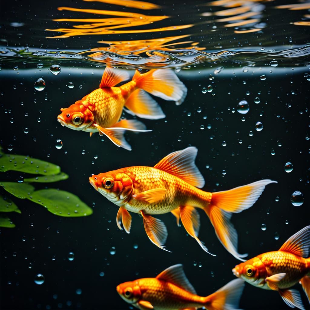 Rain Falling on Goldfish, Nobody Cares 4 - AI Generated Artwork ...