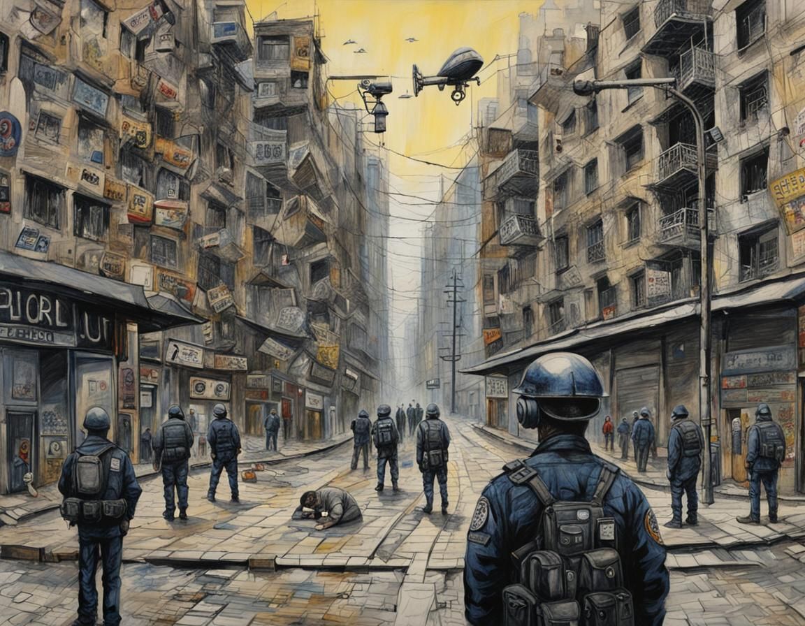 Dystopian future - AI Generated Artwork - NightCafe Creator