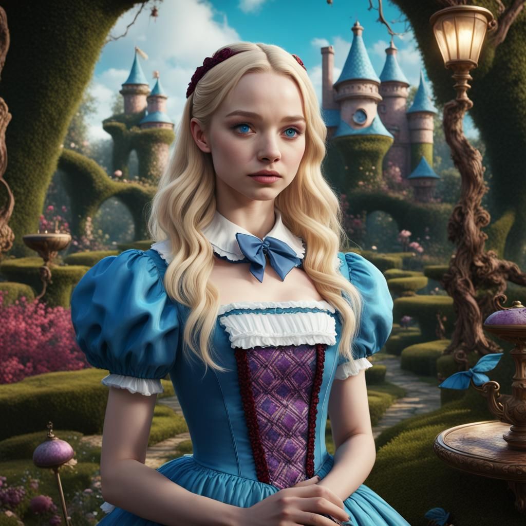 Dove Cameron as Alice in Wonderland - AI Generated Artwork - NightCafe ...