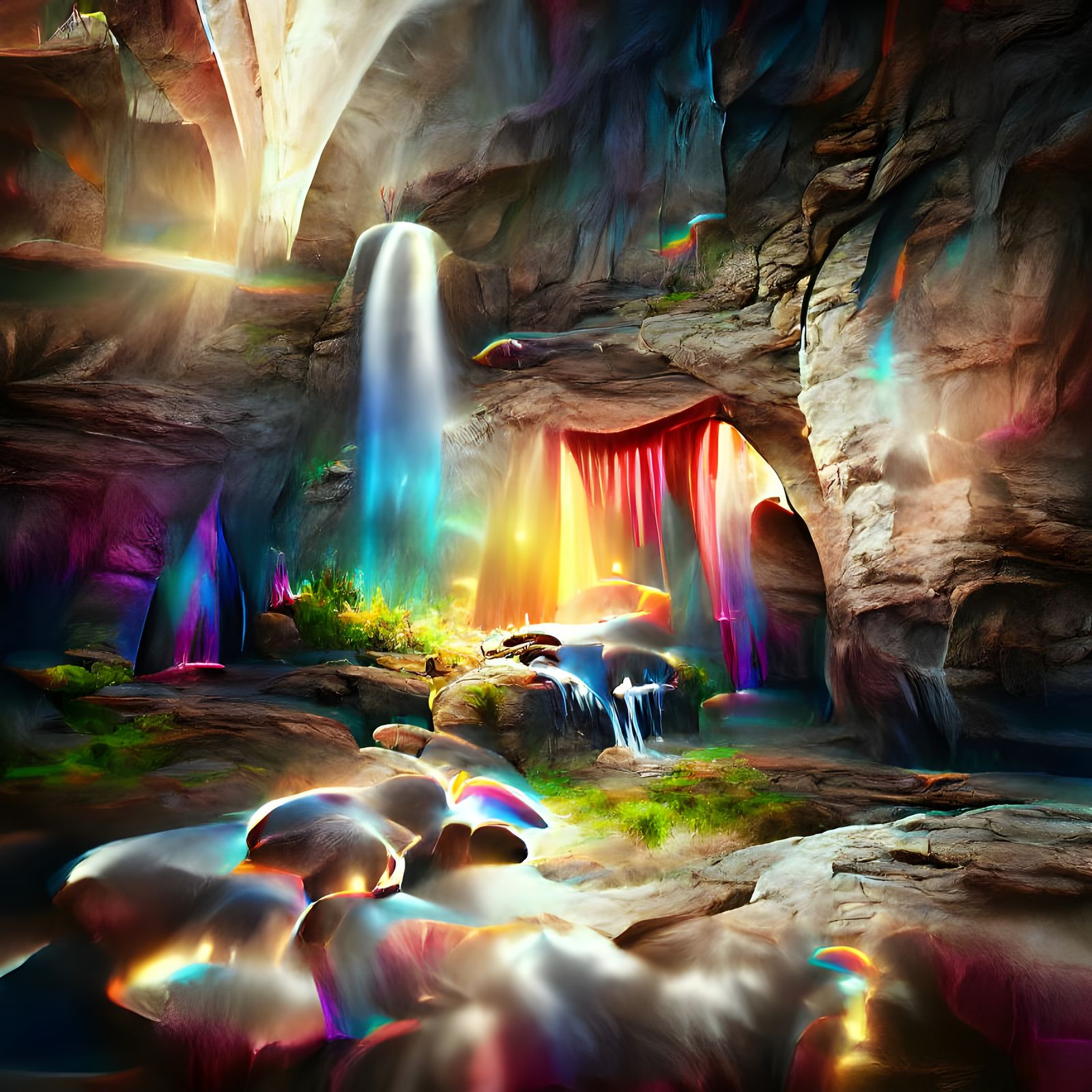 Ethereal Cave - AI Generated Artwork - NightCafe Creator