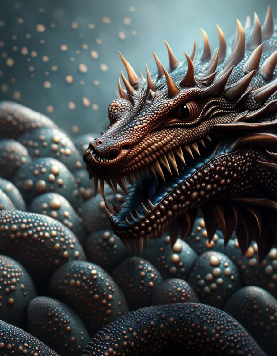 🤎🕳 Dragon Protection her Eggs 🕳🤎 - AI Generated Artwork - NightCafe Creator