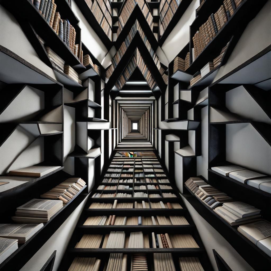 The Library of Babel - AI Generated Artwork - NightCafe Creator