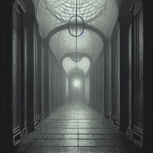 The Infinite Hallway - AI Generated Artwork - NightCafe Creator