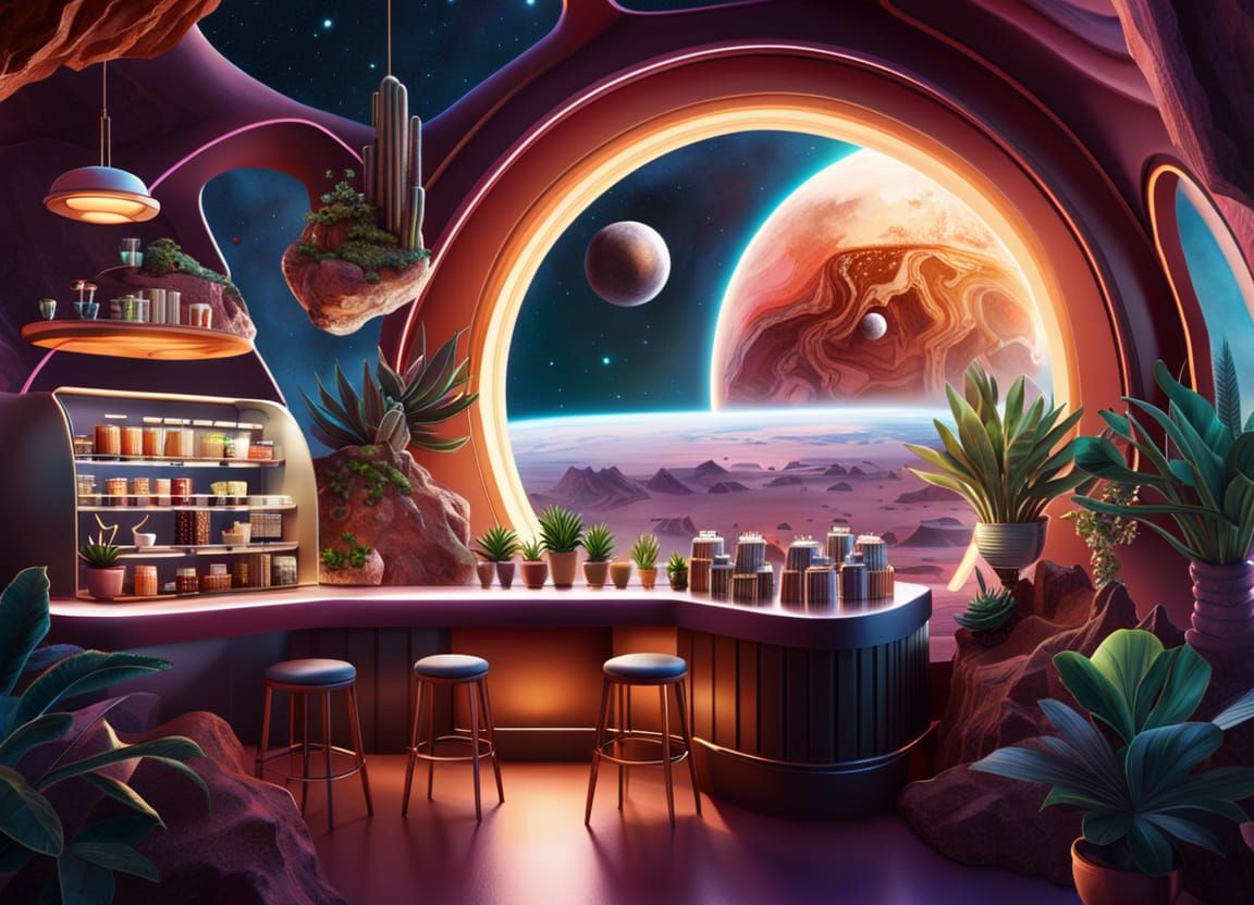 Cosmic Brew House 1 - AI Generated Artwork - NightCafe Creator