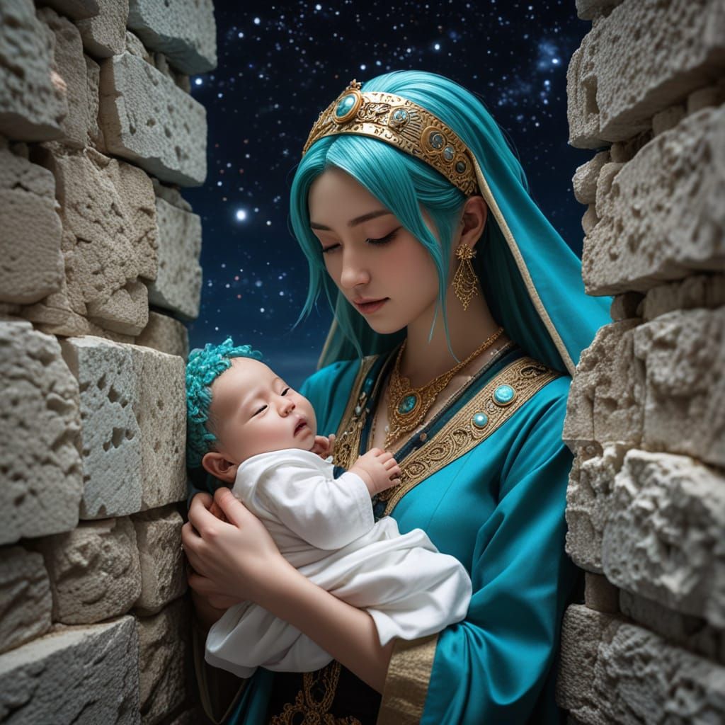 Miku in Skadar - Miku as Medieval Maiden in Starry Skadar Fo...