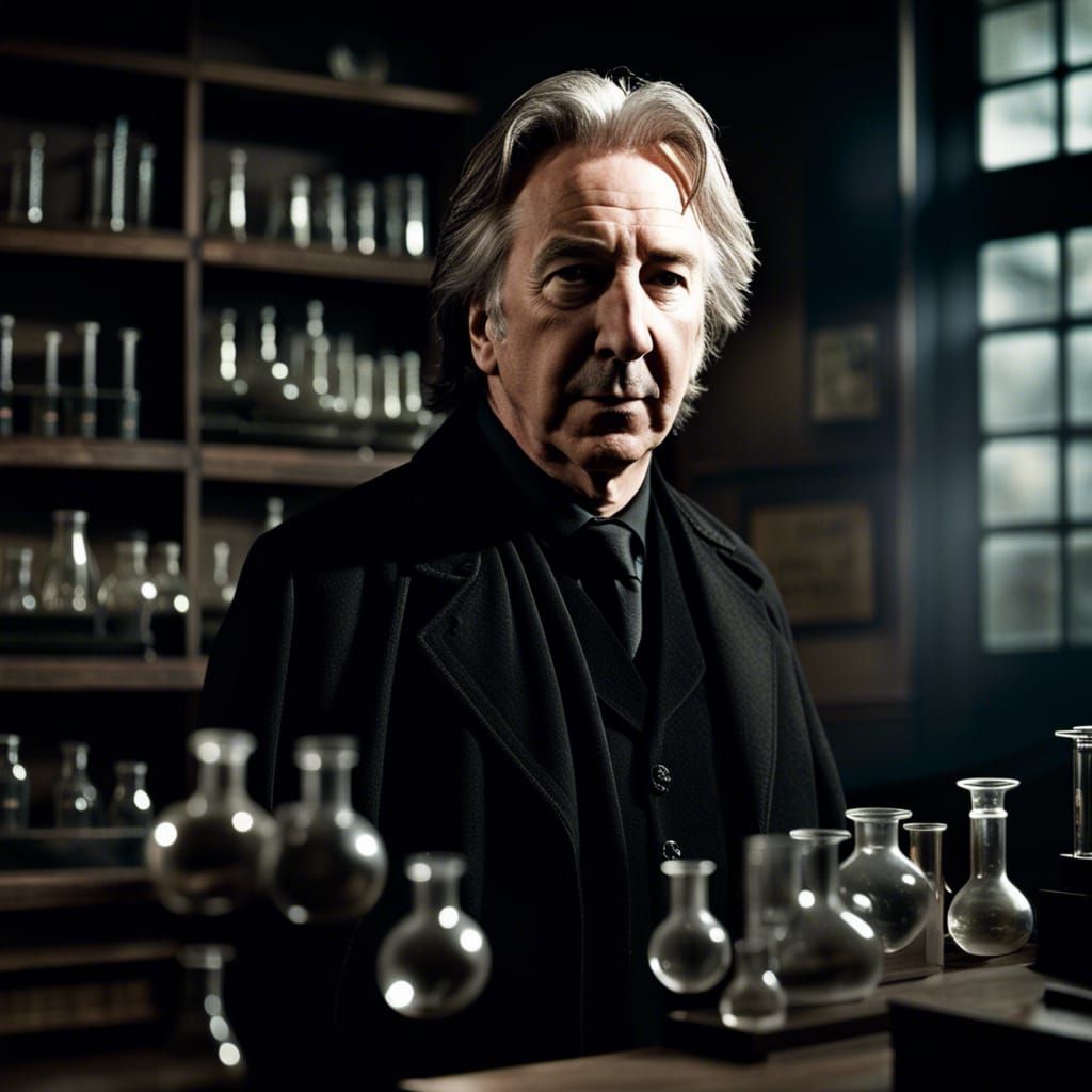 Alan Rickman in chemistry teacher - AI Generated Artwork - NightCafe ...