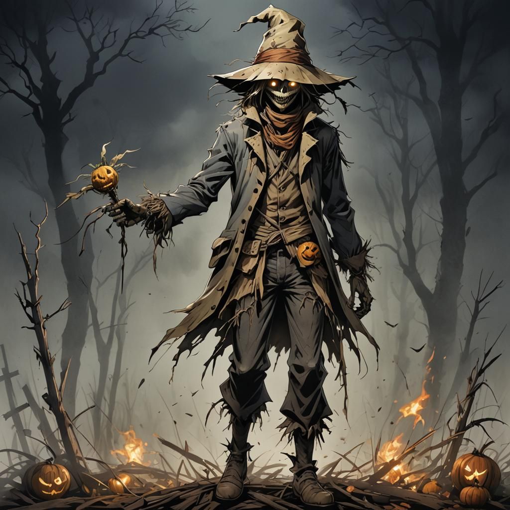 Scarecrow DC anime version - AI Generated Artwork - NightCafe Creator