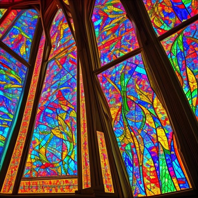 Stained Glass Windows - AI Generated Artwork - NightCafe Creator
